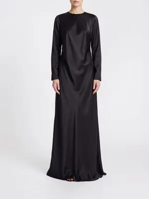 Emporio Armani Long-sleeved Satin Long Evening Tunic