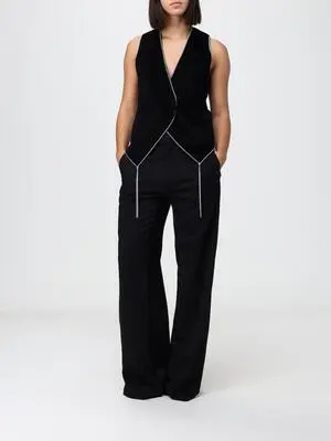 Giorgio Armani Double-breasted Tailored Waistcoat In Velvet With Crystal Appliqués