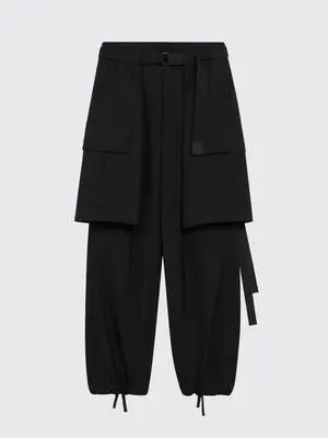 SACAI X CARHARTT WIP Wide Leg Cotton Cargo Trousers With Elasticated Waist