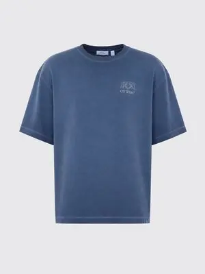 Off-White Cotton T-shirt With Arrow Logo Print And Dropped Shoulders