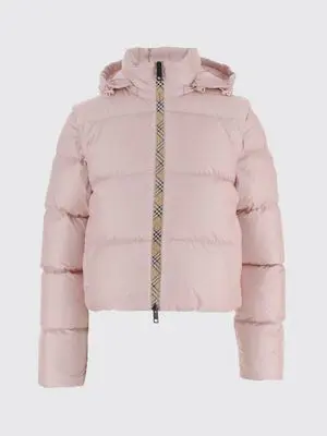 Burberry Short Quilted Nylon Puffer Jacket With Removable Hood