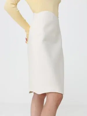 Alaïa High-waisted Pencil Mini Skirt In Cupro With Wavy Hem