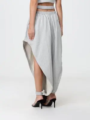 Alaïa Wide-leg Jogging Trousers In Cotton Blend With Cut-outs