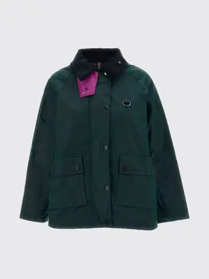 Barbour Spey Waxed Jacket In Cotton With Ribbed Velvet Collar