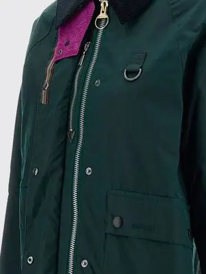 Barbour Spey Waxed Jacket In Cotton With Ribbed Velvet Collar