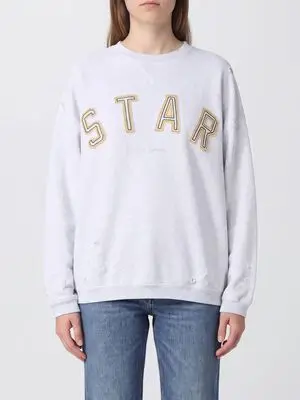 GOLDEN GOOSE Oversized Cotton Sweatshirt With Contrast Logo And Dropped Shoulders