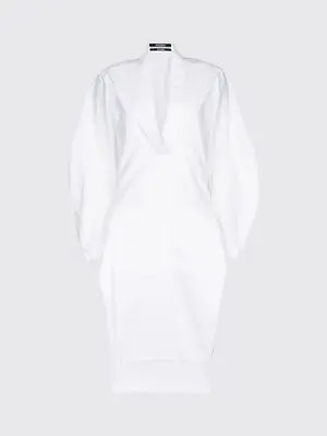 Jacquemus Colombe V-neck Cotton Midi Dress