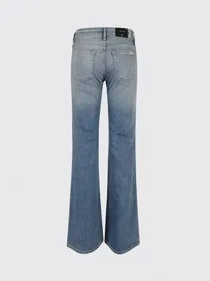 7 For All Mankind Low Flare Mid-rise Flared Jeans In Denim - Blue