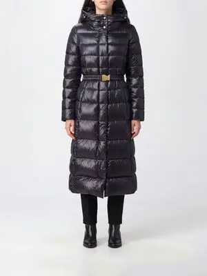 Herno Water-repellent Long Quilted Nylon Down Jacket With Hood