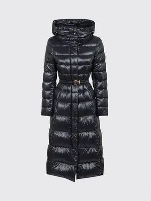 Herno Water-repellent Long Quilted Nylon Down Jacket With Hood