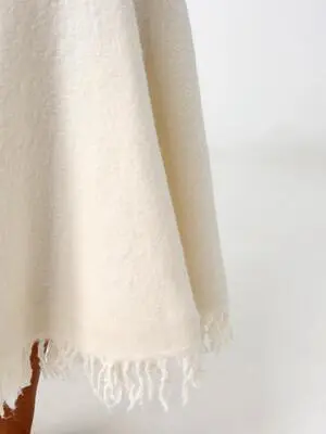Bottega Veneta Flared Wool-knit Midi Skirt With Fringed Hem