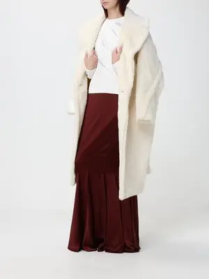 Max Mara High-waisted Pencil Midi Skirt In Silk Crêpe With Train Detail