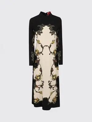 La DoubleJ Halle Long-sleeved Ethnic Print Midi Sheath Dress