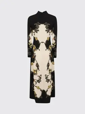La DoubleJ Halle Long-sleeved Ethnic Print Midi Sheath Dress