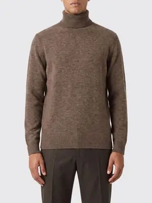 BALLANTYNE Long-sleeved Bouclé Effect Wool-blend Turtleneck Jumper - Natural