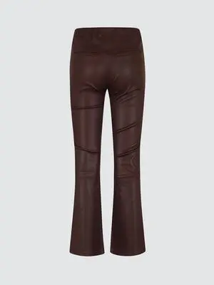 ARMA Mid-rise Flared Trousers In Lambskin Leather With Welt Pockets