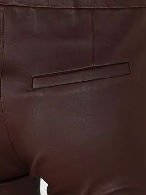 ARMA Mid-rise Flared Trousers In Lambskin Leather With Welt Pockets