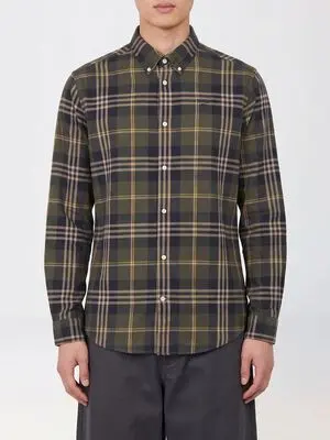 Barbour Long-sleeved Tartan Cotton Shirt With Button-down Collar