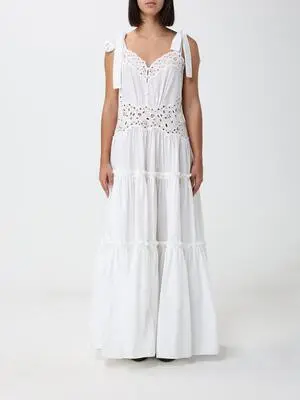 Chloé Off-the-shoulder Maxi Dress In Broderie Anglaise With Asymmetric Hem