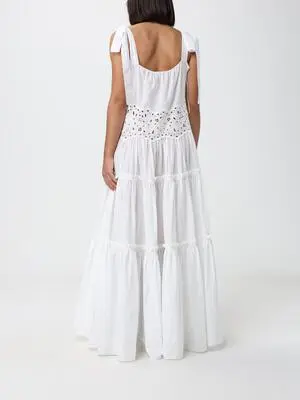 Chloé Off-the-shoulder Maxi Dress In Broderie Anglaise With Asymmetric Hem
