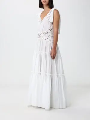 Chloé Off-the-shoulder Maxi Dress In Broderie Anglaise With Asymmetric Hem