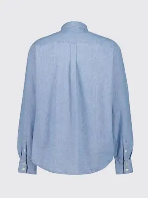 Celine Cotton Shirt With Embroidered Triomphe Logo On The Pocket