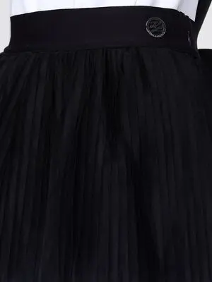 Karl Lagerfeld High-waisted Pleated Crêpe Midi Skirt With Abstract Print