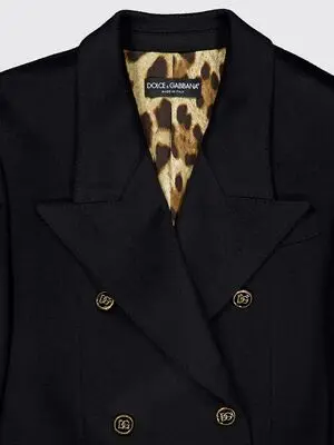 Dolce & Gabbana Double-breasted Pure Virgin Wool Blazer With Peak Lapels