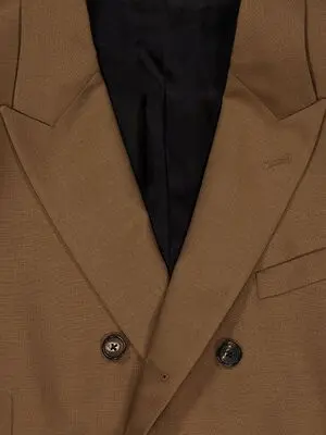 Celine Double-breasted Pure Wool Blazer With Peak Lapels And Flap Pockets