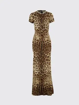 Dolce & Gabbana Animal-print Stretch-silk Sheath Mini Dress With Rhinestones
