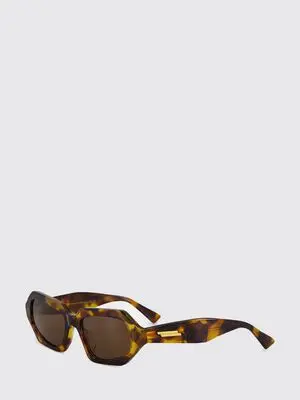 Bottega Veneta Rectangular Acetate Sunglasses With Tortoiseshell Frame - Brown