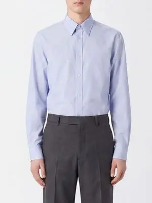 Celine Classic Cotton Poplin Shirt With French Collar And Curved Hem