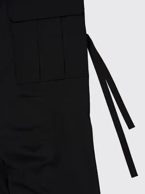 Stella McCartney High-waisted Straight Leg Wool Cargo Trousers With Back Pockets