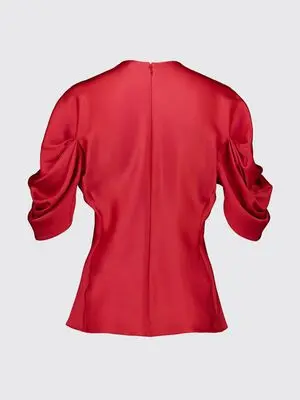 Stella McCartney Crew Neck Slim Fit Satin Evening Top