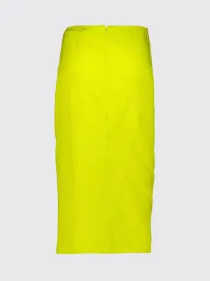 Stella McCartney Draped Jersey Midi Pencil Skirt With High Waist And Asymmetrical Hem - Yellow