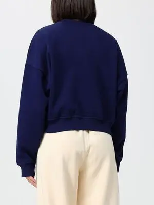 ADIDAS ORIGINALS Relaxed Fit Crewneck Sweatshirt In Cotton Blend With Contrast Logo - Blue