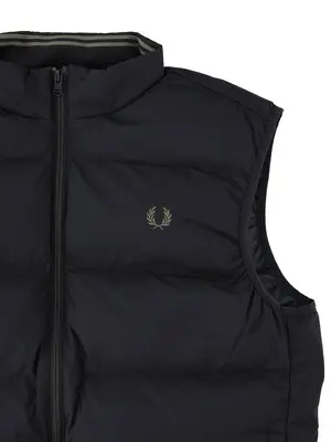 Fred Perry Gilet Trapuntato Con Logo - Black