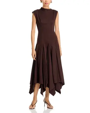 Black Halo Eloidie Handkerchief Hem Sleeveless Dress