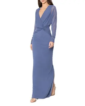 Black Halo Aurora Draped Gown