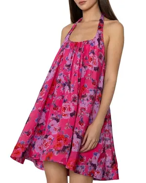 Black Halo Lovie Halter Mini Dress