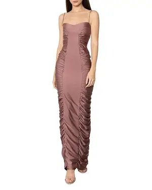 Black Halo Amoria Ruched Maxi Dress
