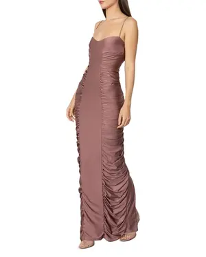 Black Halo Amoria Ruched Maxi Dress