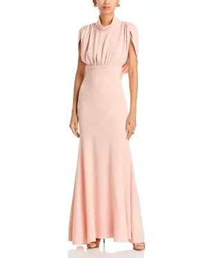 Black Halo Adelina Empire Waist Mock Neck Gown