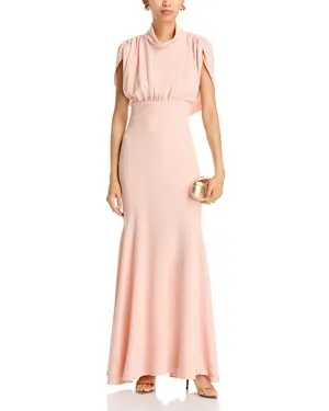 Black Halo Adelina Empire Waist Mock Neck Gown