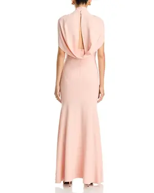 Black Halo Adelina Empire Waist Mock Neck Gown