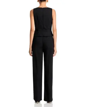 Black Halo Matias Vest Bodice Sleeveless Jumpsuit