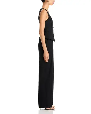Black Halo Matias Vest Bodice Sleeveless Jumpsuit