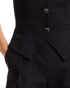 Black Halo Matias Vest Bodice Sleeveless Jumpsuit