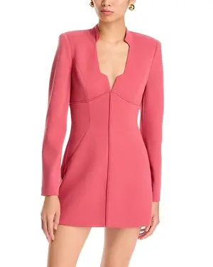 Black Halo Kylah Geometric Neck Mini Dress - Wildberry