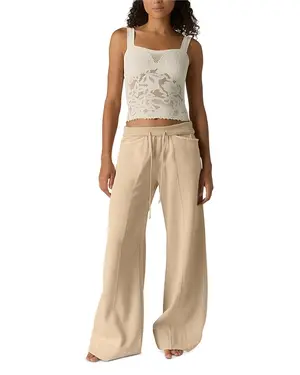 Free People Heirloom Lace Square Neck Camisole - Tofu